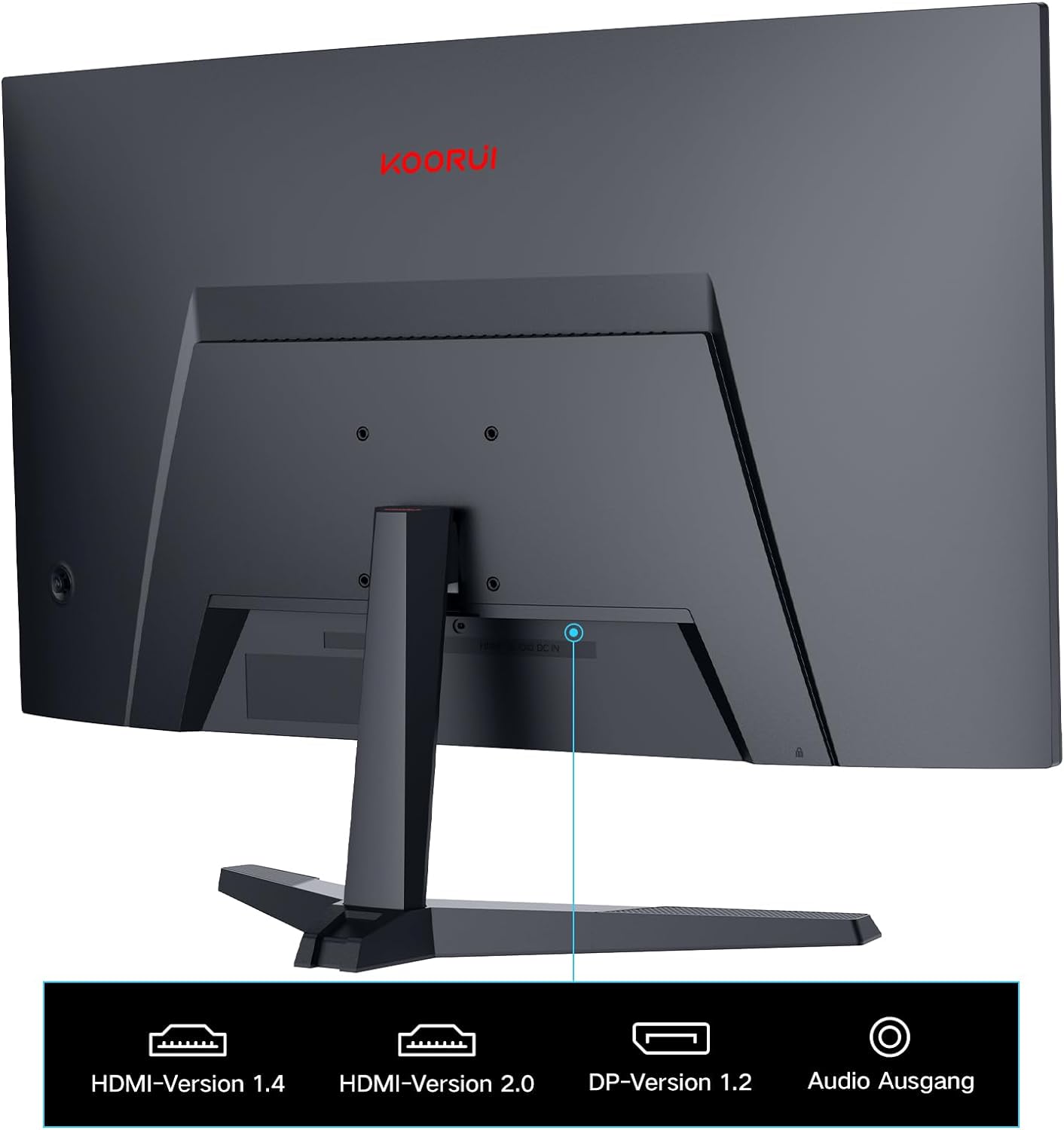 KOORUI Monitor Curvo 27" FHD 165Hz, Bisel Ultrafino, HDMI/DP