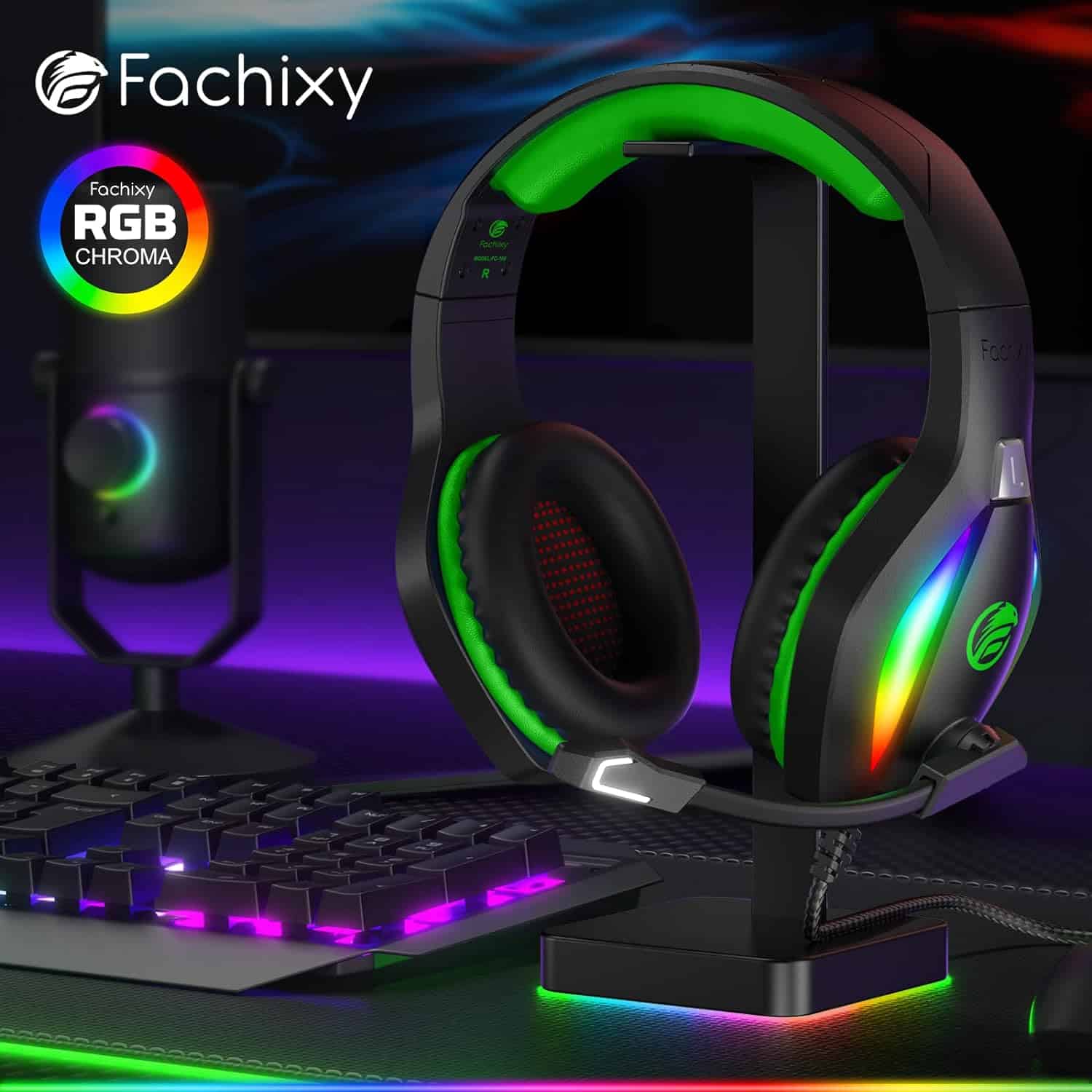 Cascos Gaming LED RGB Fachixy FC100 - Sonido Envolvente y ...
